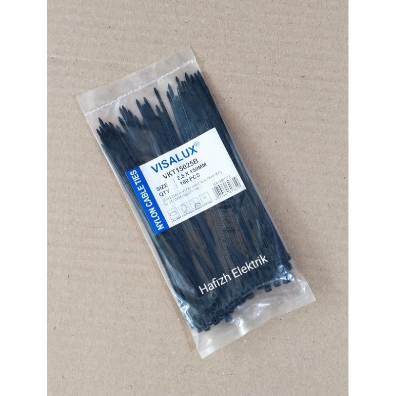 Jual Kabel Ties VISALUX VKT-15025B Hitam 2,5 x 150mm (1 Bungkus / Isi ...