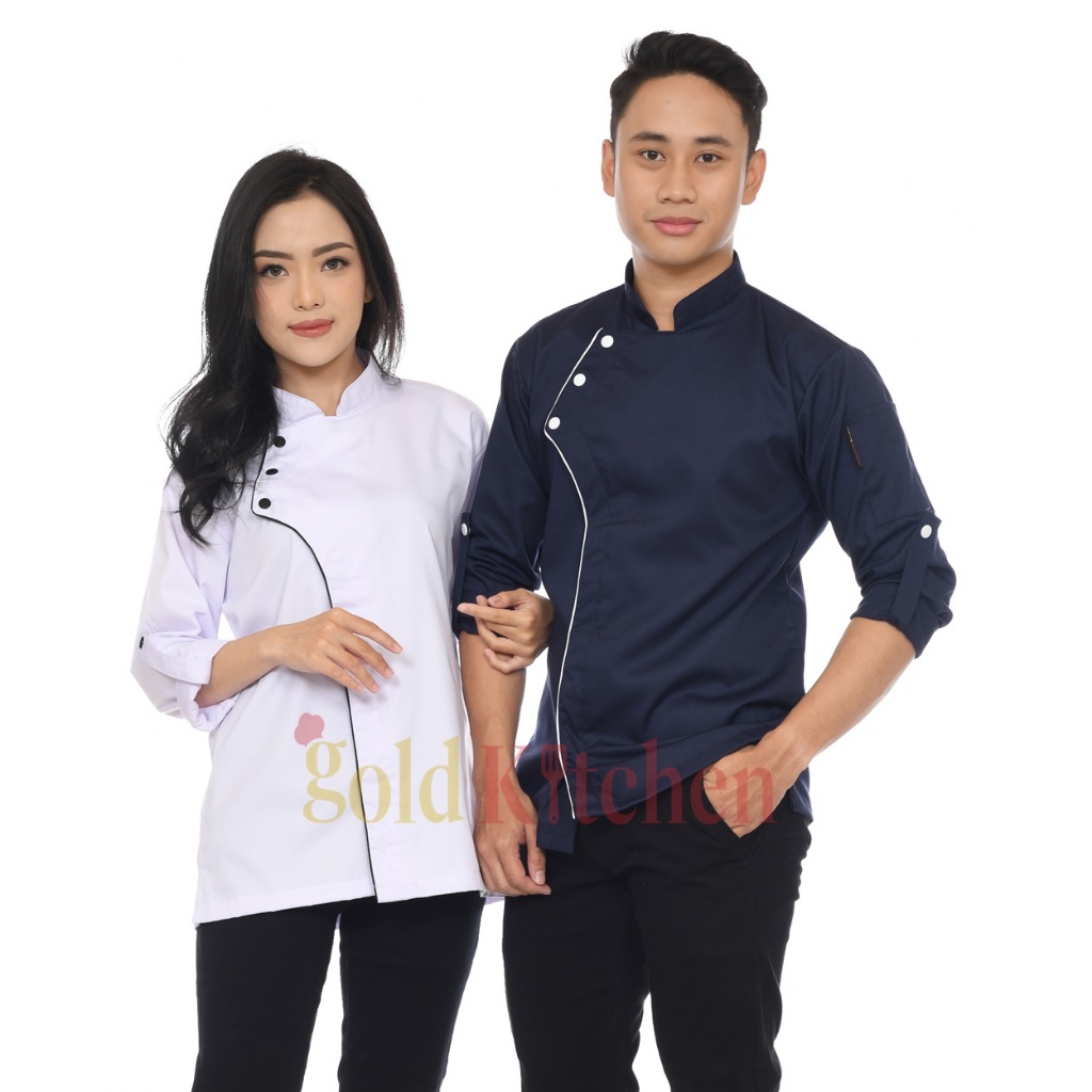 Jual Baju Koki Chef Jacket Baju Chef Seragam Kerja Baju Kitchen Pria ...