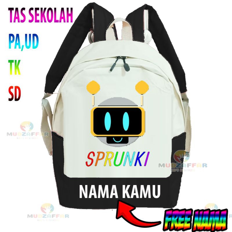 Jual TAS RANSEL ANAK PAUD TK SD SPRUNKI TAS ANAK SPRUNKI KARAKTER BOT ...
