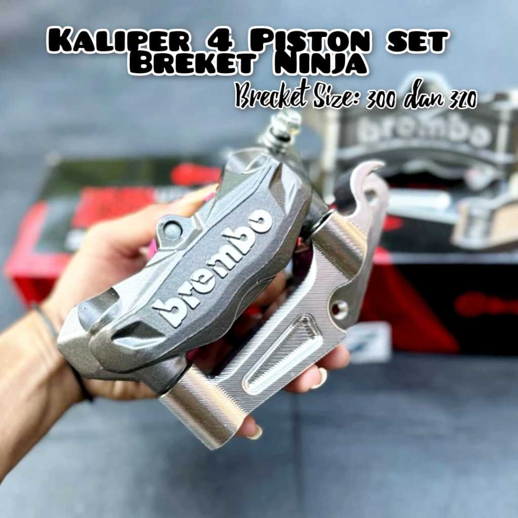 Jual Kaliper 4 Piston M432 GP Set Breket Ukuran Disc 300 & 320 mm PNP Ninja R RR SS | Shopee ...