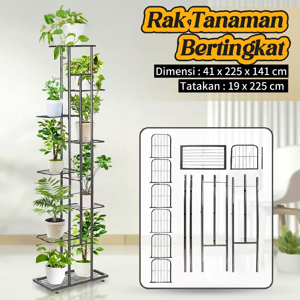 Jual Rak Tanaman Bertingkat Rak Besi Flower Stand Rack Rak Pot Bunga ...