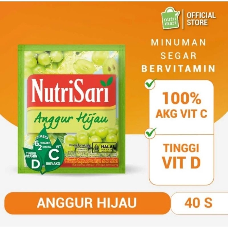 Jual nutrisari anggur hijau 1 pack ( 40 sachet ) | Shopee Indonesia