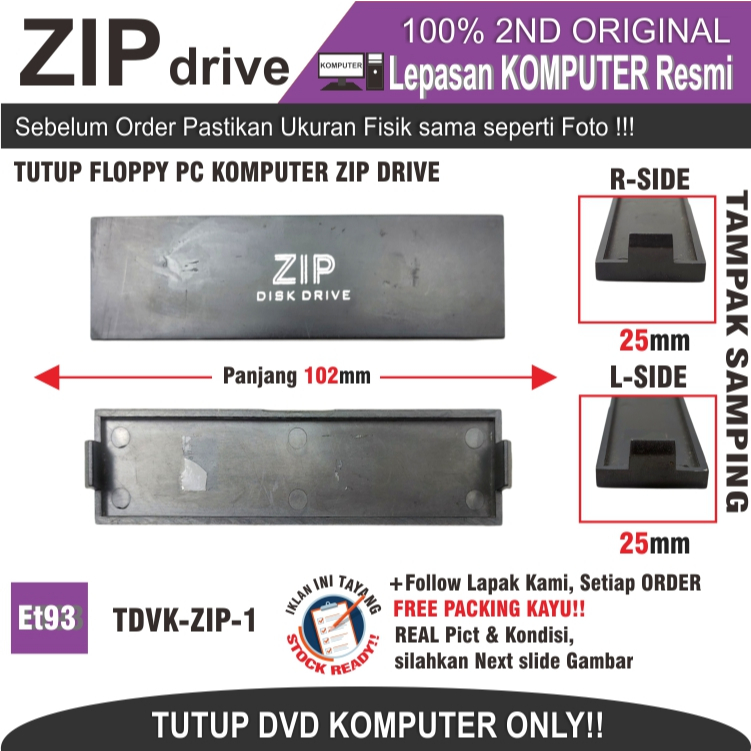 Jual ET93 TDVK-ZIP-1 TUTUP FLOPPY PC KOMPUTER ZIP DISK DRIVE | Shopee ...