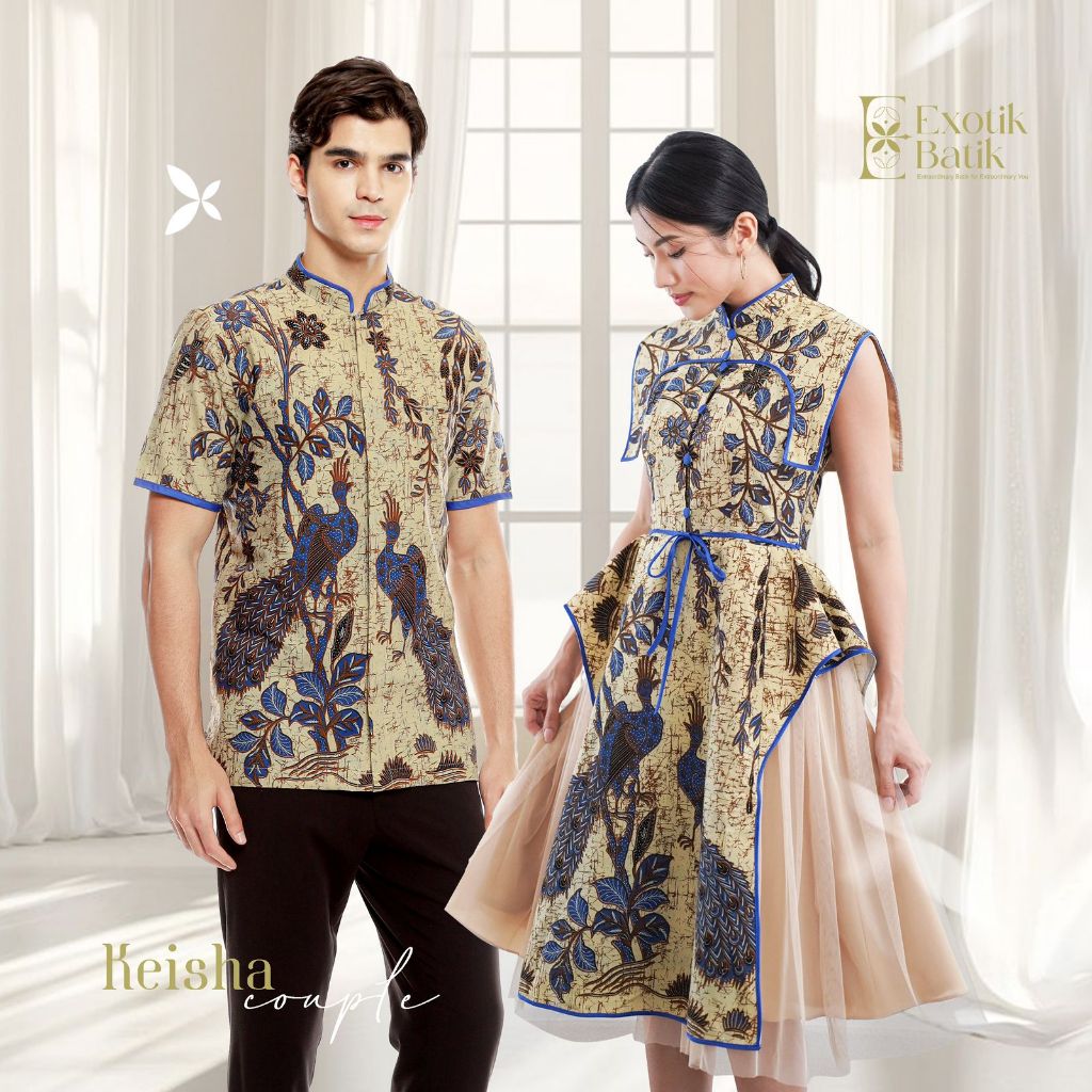 Jual Keisha Baatik Dress/Batik Couple Set/Batik Pesta/Batik Kondangan ...