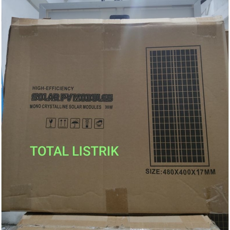 Jual SOLAR PANEL ST SOLAR PANEL 30W MONO SUDAH TERMASUK PACKING KAYU ...