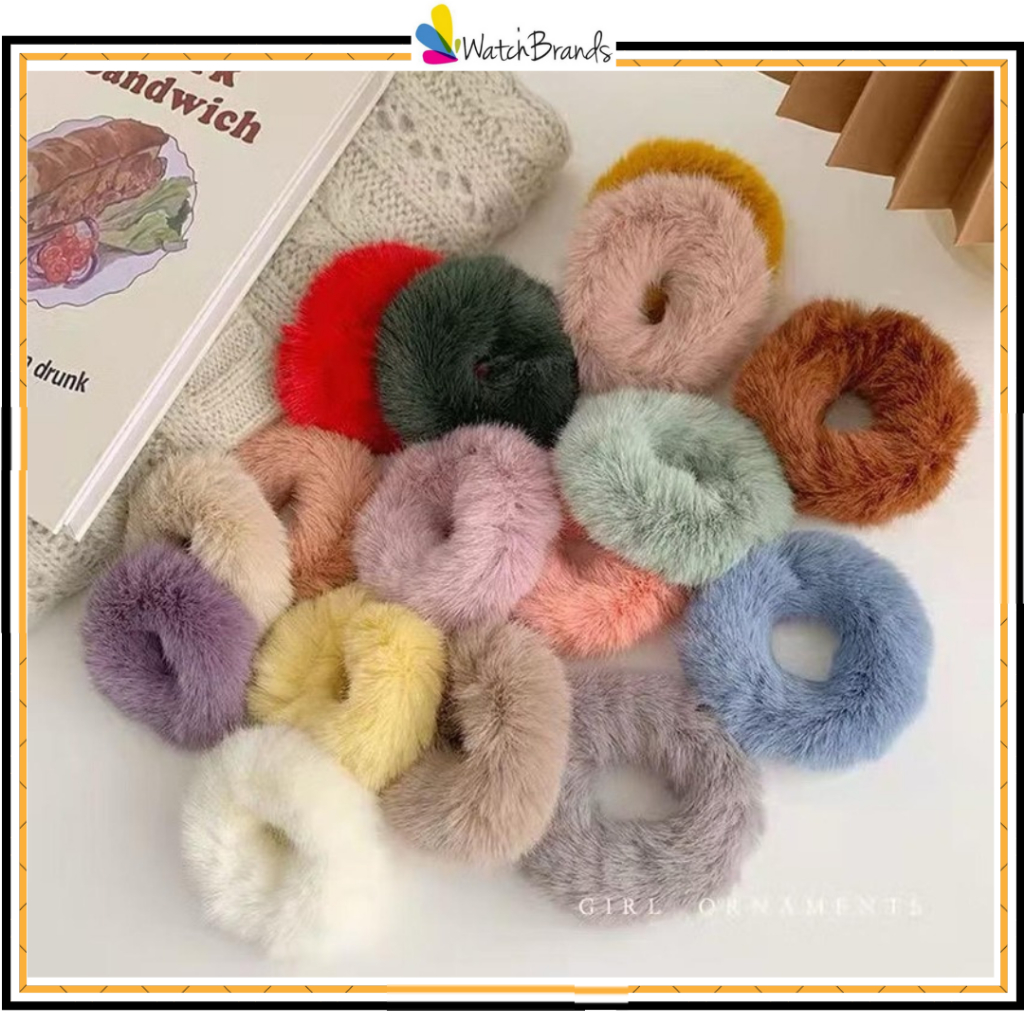 Jual WBS Ikat Rambut Bulu Scrunchie Korea Hijab Gelang Hairband ...