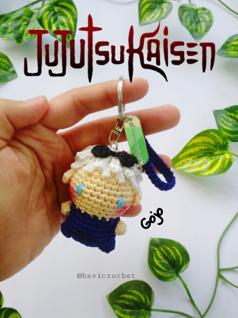 Jual Amigurumi keychain Gojo Satoru | Jujutsu Kaisen keychain ...