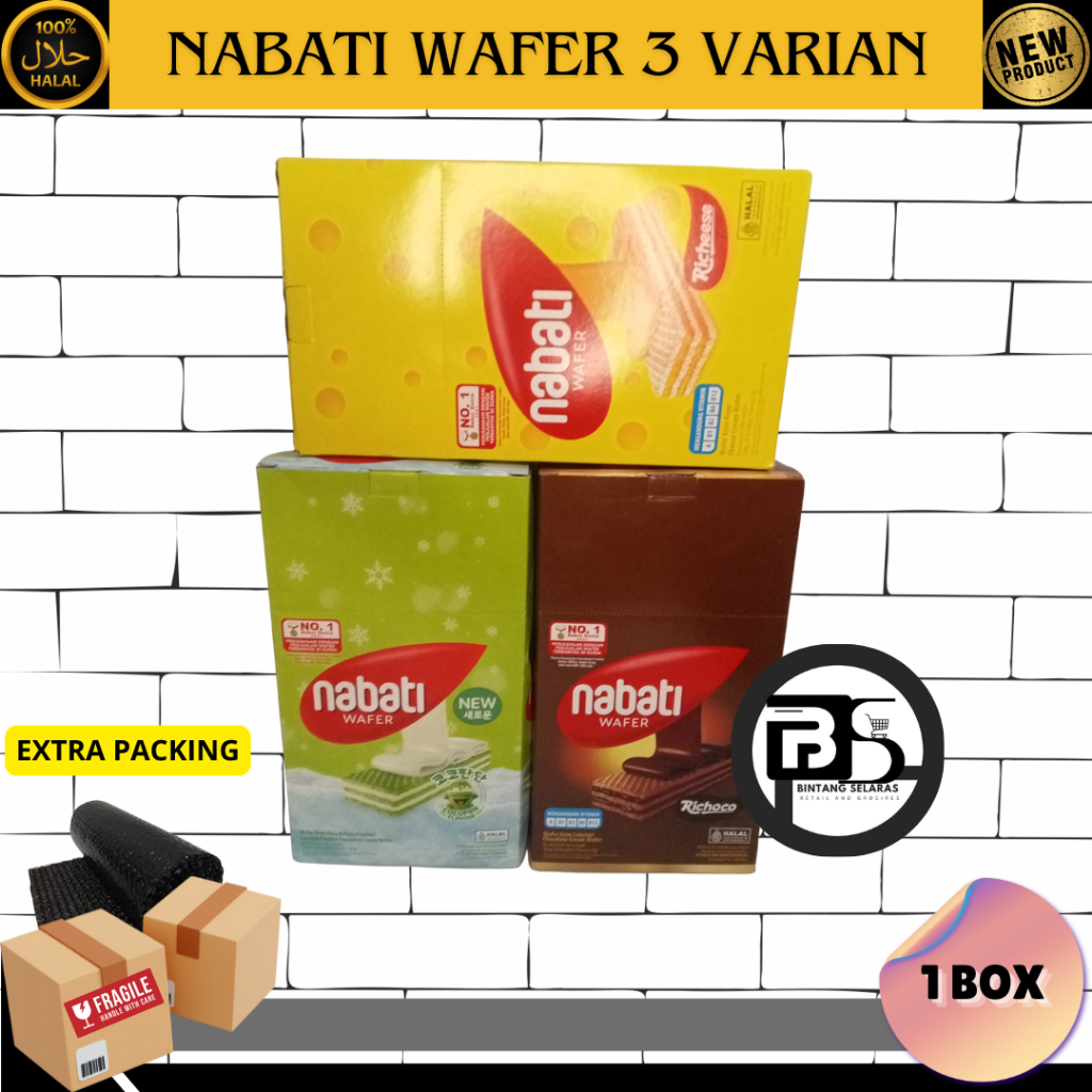 Jual NABATI WAFER VARIAN RASA 1 BOX ISI 20 PCS | Shopee Indonesia