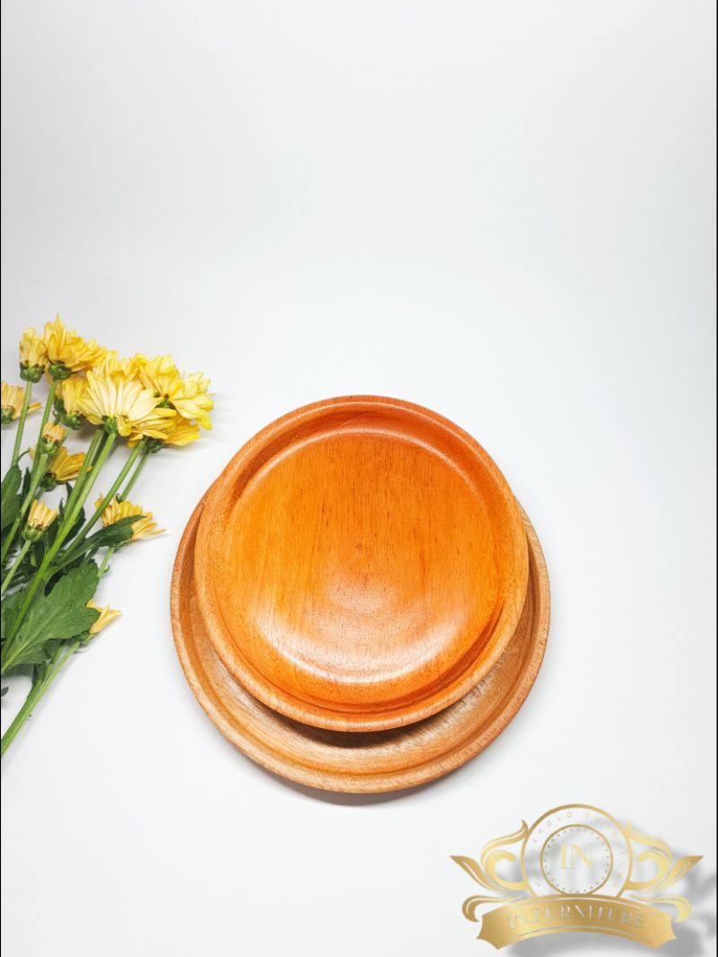 Jual PIRING MAKAN LIUK KAYU MAHONI ALAMI FOODGRADE + FREE BUBBLE WARP ...