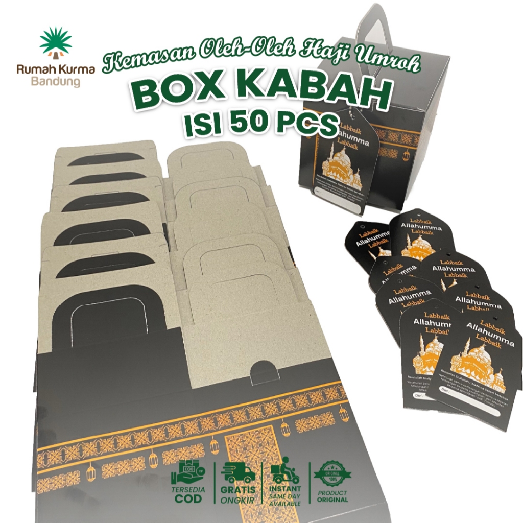 Jual Buraidah Box Kabah Isi 50 Pcs Dus Ka'bah Paket Oleh Oleh Haji ...