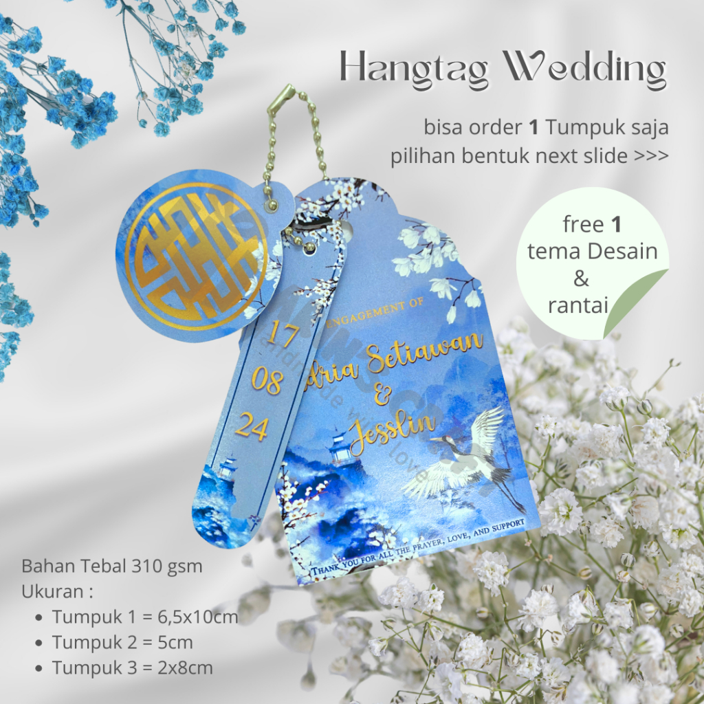 Jual Hangtag Wedding / HangTag Sovenir Wedding / Hampers Wedding / Tag ...