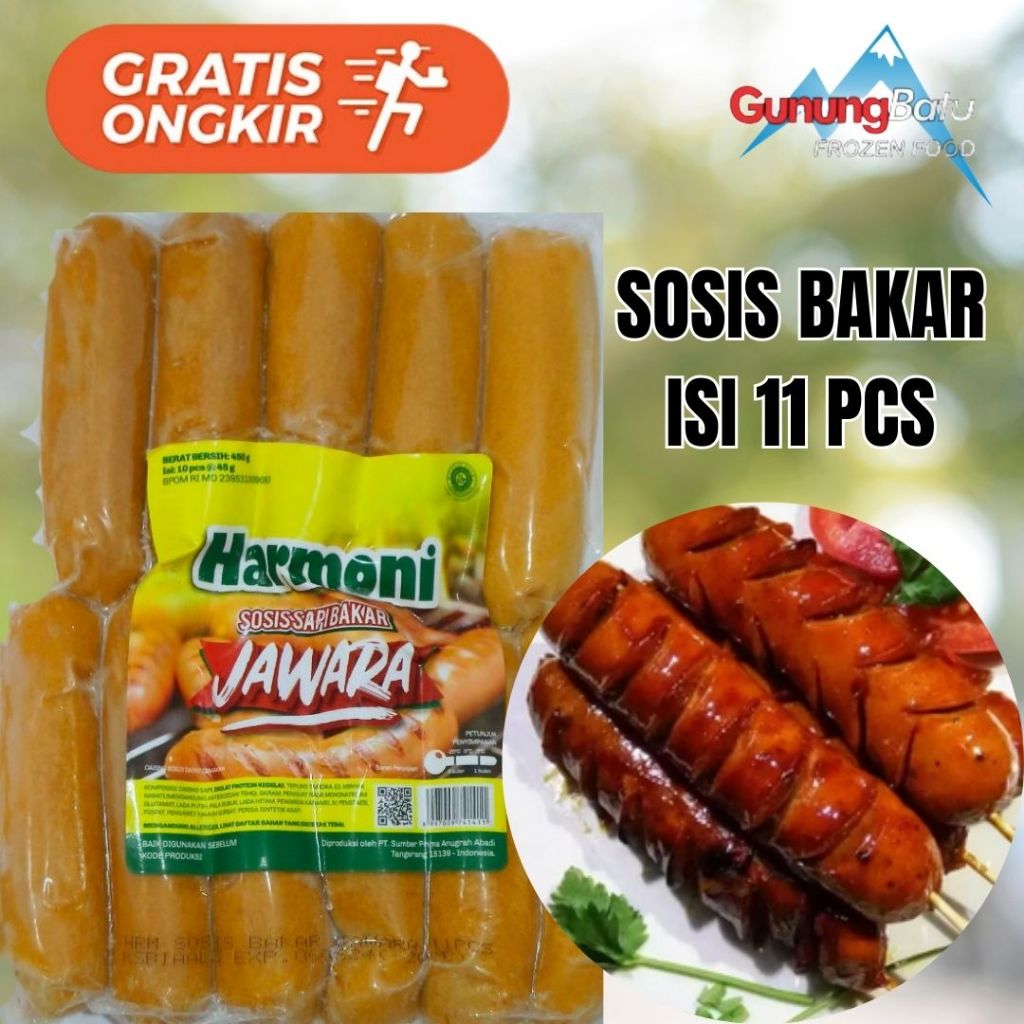 Jual HARMONI SOSIS SAPI BAKAR JAWARA 500GR ISI 11PCS | Shopee Indonesia