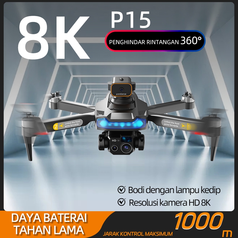 Jual P15 Drone kamera jarak jauh fotografi udara profesional murah dual ...