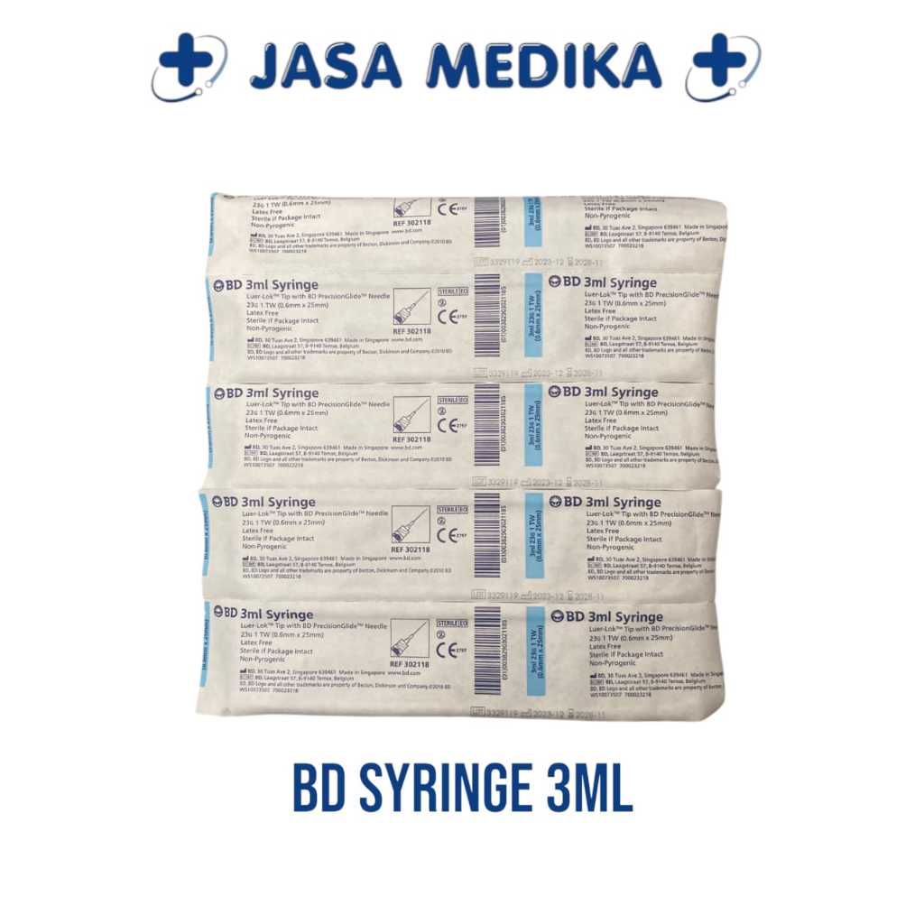 Jual BD 3ml Syringe || Spuid BD 3ml ISI 100/BOX | Shopee Indonesia
