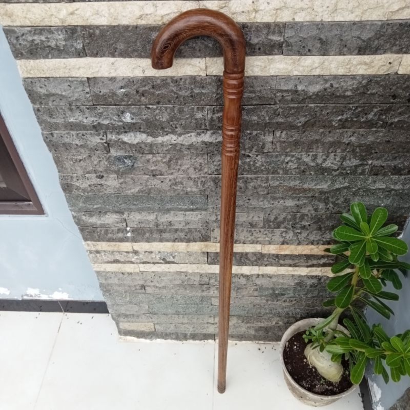 Jual tongkat jalan kayu kelor jawa model payung premium profil bubut ...