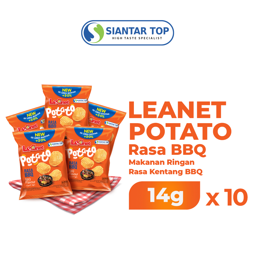Jual SIANTARTOP Leanet Potato BBQ 14gr x 10 pcs | Shopee Indonesia