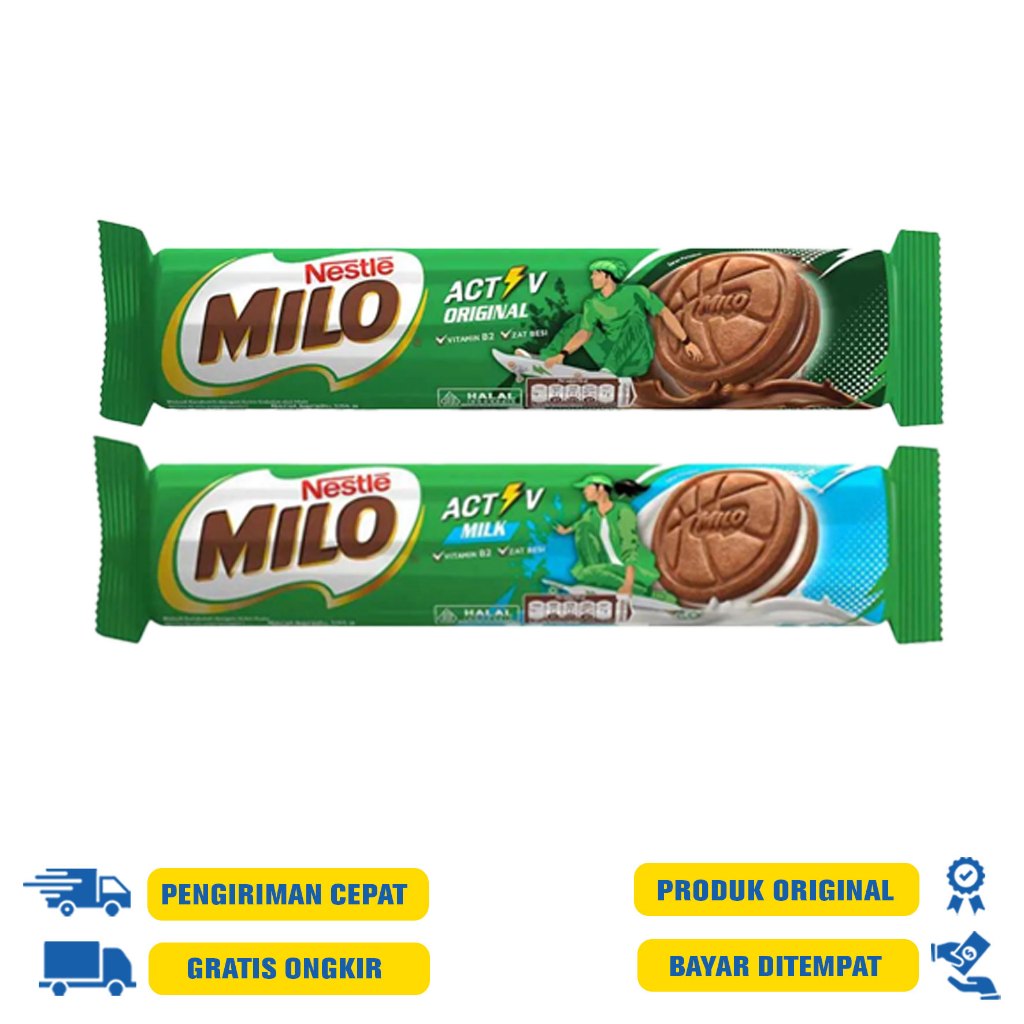 Jual Milo Activ Biskuit sandwich 104gr - Milk | Original | Shopee Indonesia