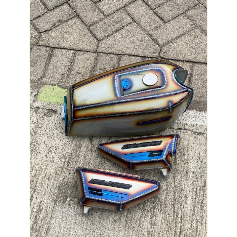 Jual tangki gl100 model cat titanium set kempol aki tempong aki bahan ...