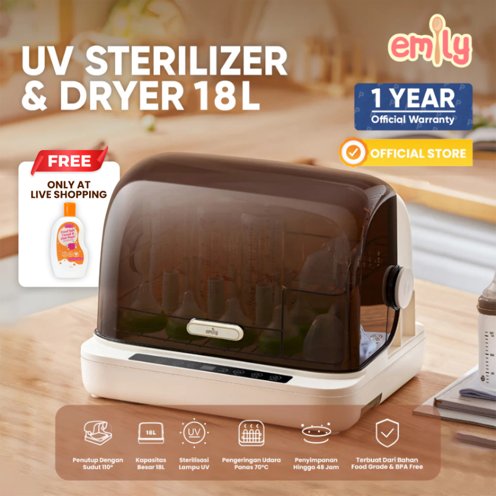 Jual Emily UV Sterillizer & Dryer 18L 210W / Sterillizer Botol Bayi ...