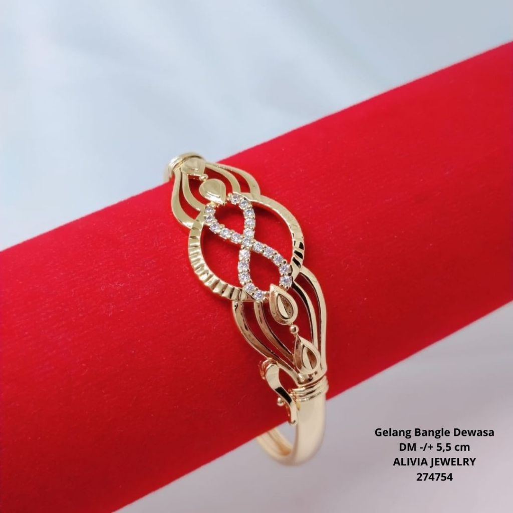 Jual Gelang Bangle Xuping Wanita Perhiasan Tembaga Lapis Emas Terlaris ...