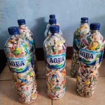 Jual ecobrick ramah lingkungan ekobrik botol Aqua 600ml le minerale ...