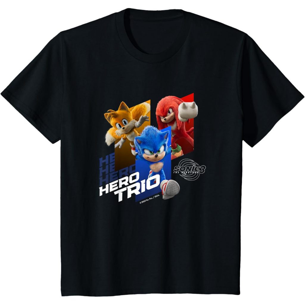 Jual Baju kaos anak Sonic the Hedgehog 3 Hero Trio T-Shirt | Shopee ...