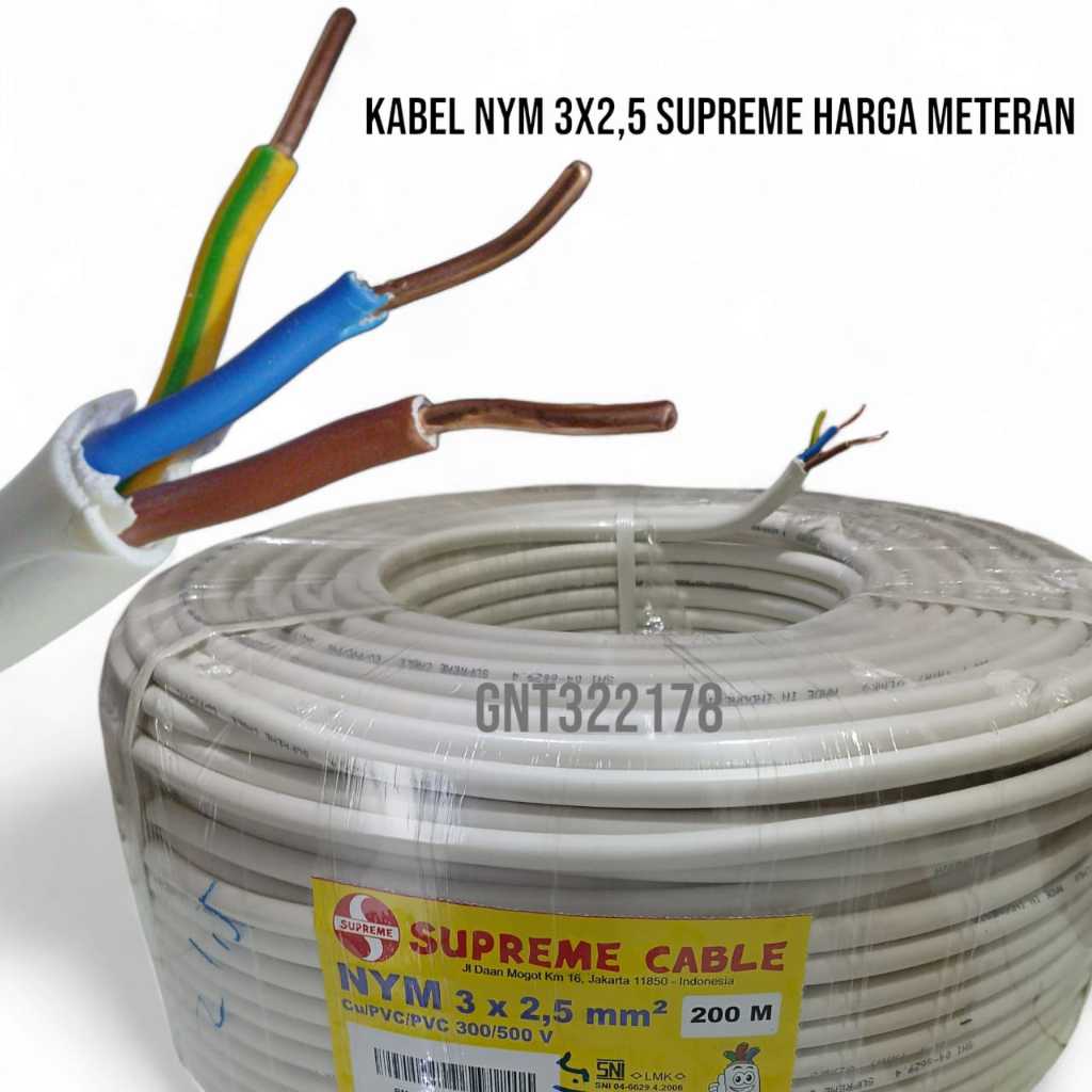 Jual Kabel NYM 3X2,5 SUPREME SNI LMK HARGA ECER/METERAN | Shopee Indonesia