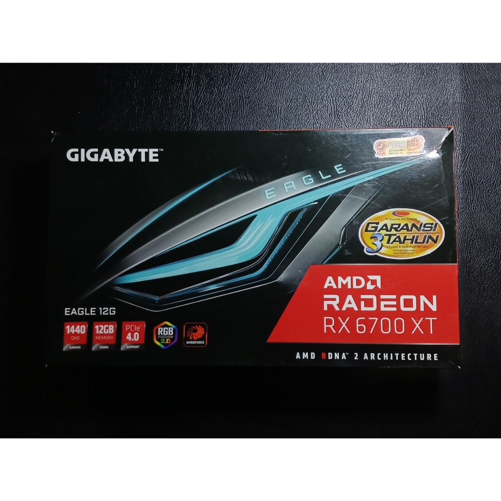 Jual VGA AMD RADEON RX 6700 XT GIGABYTE EAGLE 12GB FULLSET SECOND ...