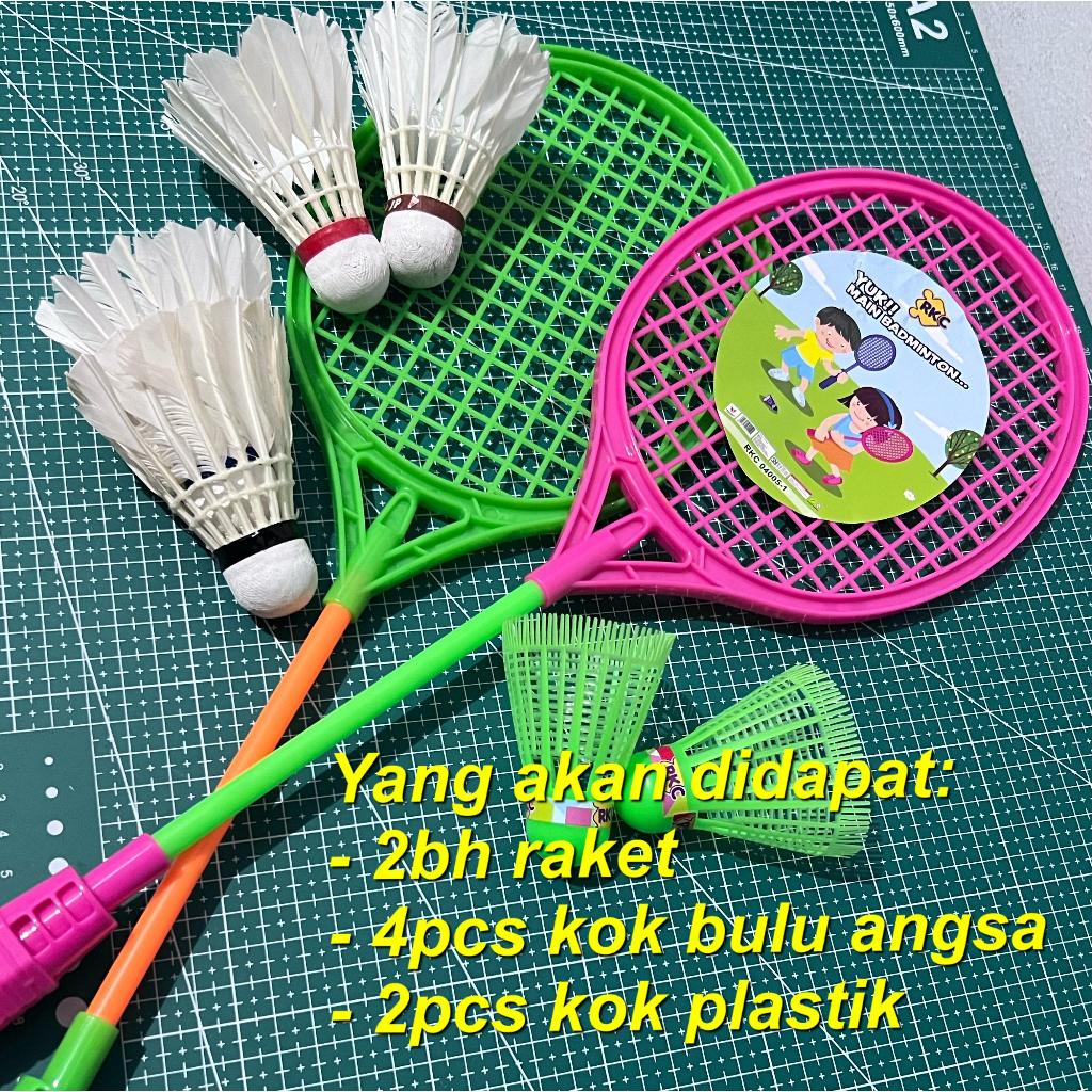 Jual RKC - SET RAKET ANAK Plastik (Mainan Raket Bulutangkis - Isi 2 ...