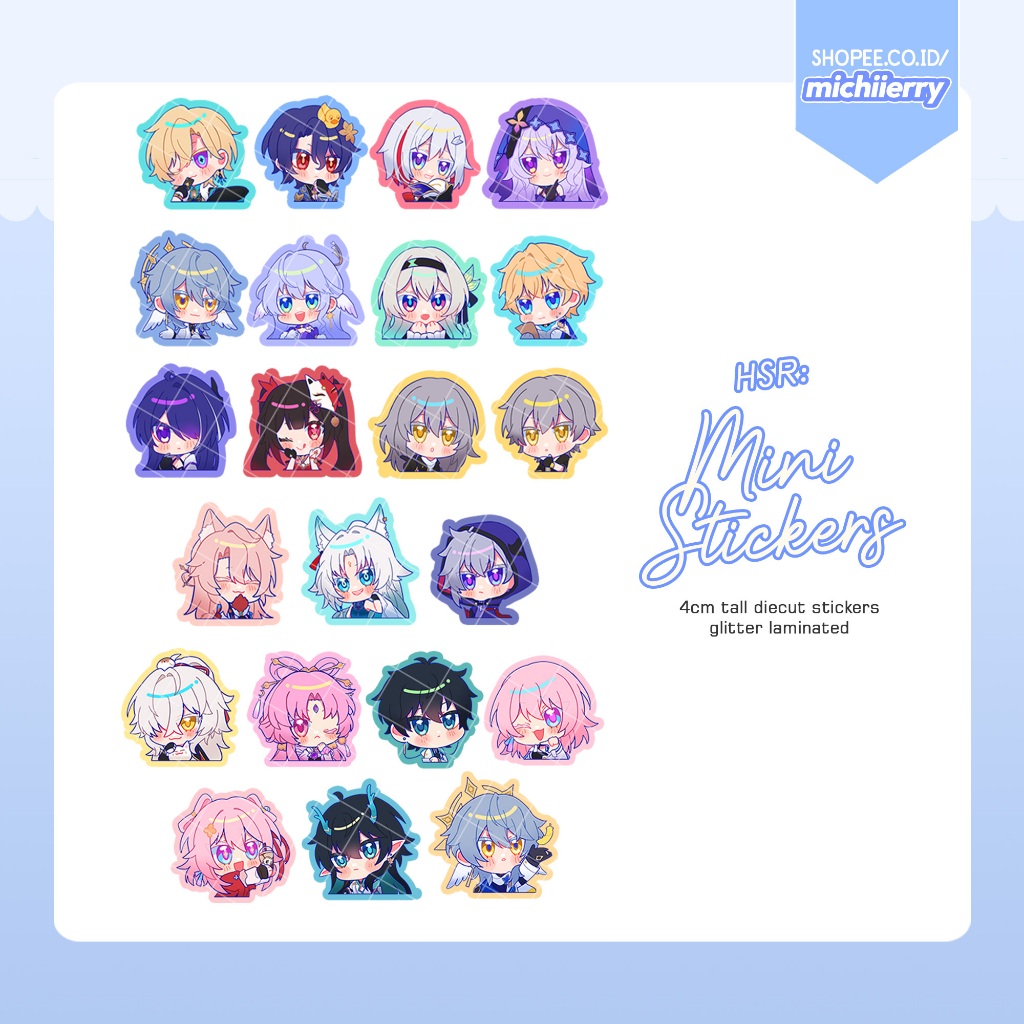 Jual HONKAI STAR RAIL Fanmerch - Mini sticker | Shopee Indonesia