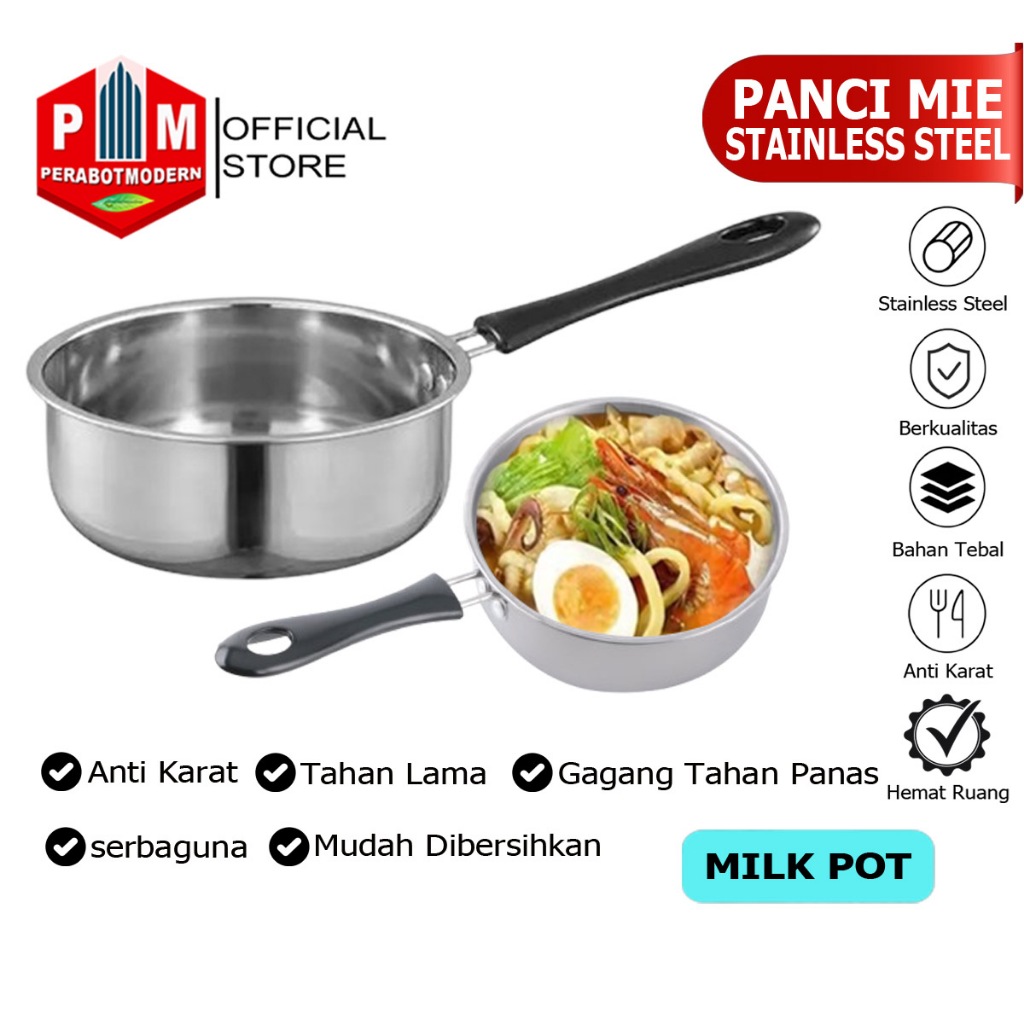 Jual Panci Susu Stainless Steel Milk Pot Panci 16cm Masak Mie Rebus ...