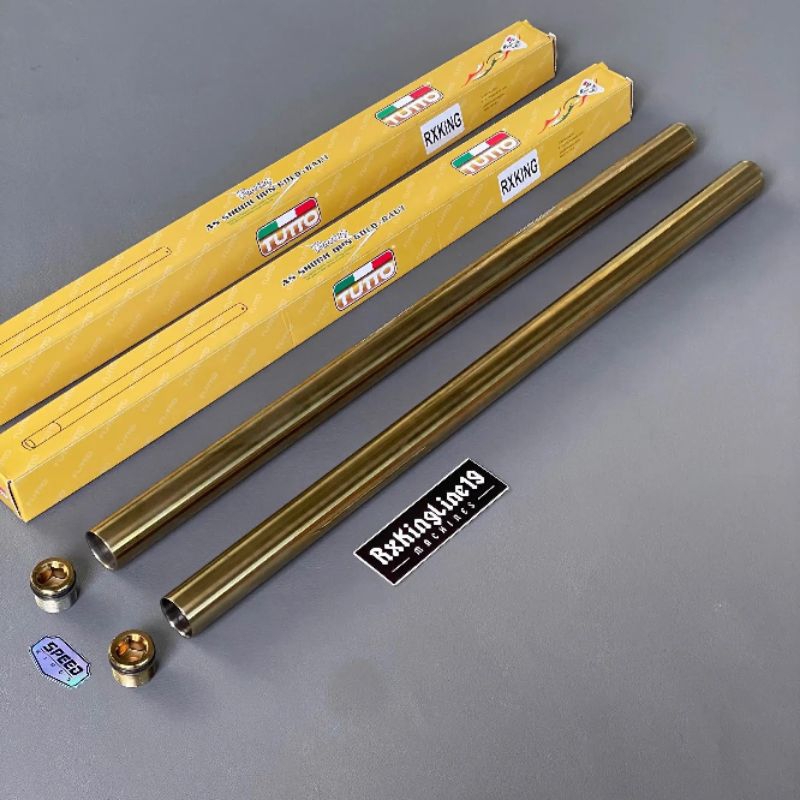 Jual AS SHOCK GOLD DEPAN RX-KING & NINJA RR TUTTO RACING 30mm,33mm | Shopee Indonesia