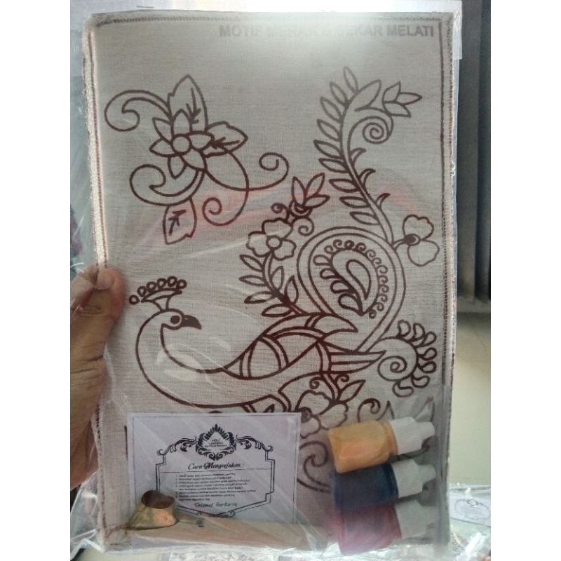 Jual Paket Alat Batik Canting lengkap kain dan cat batik Latihan dasar ...