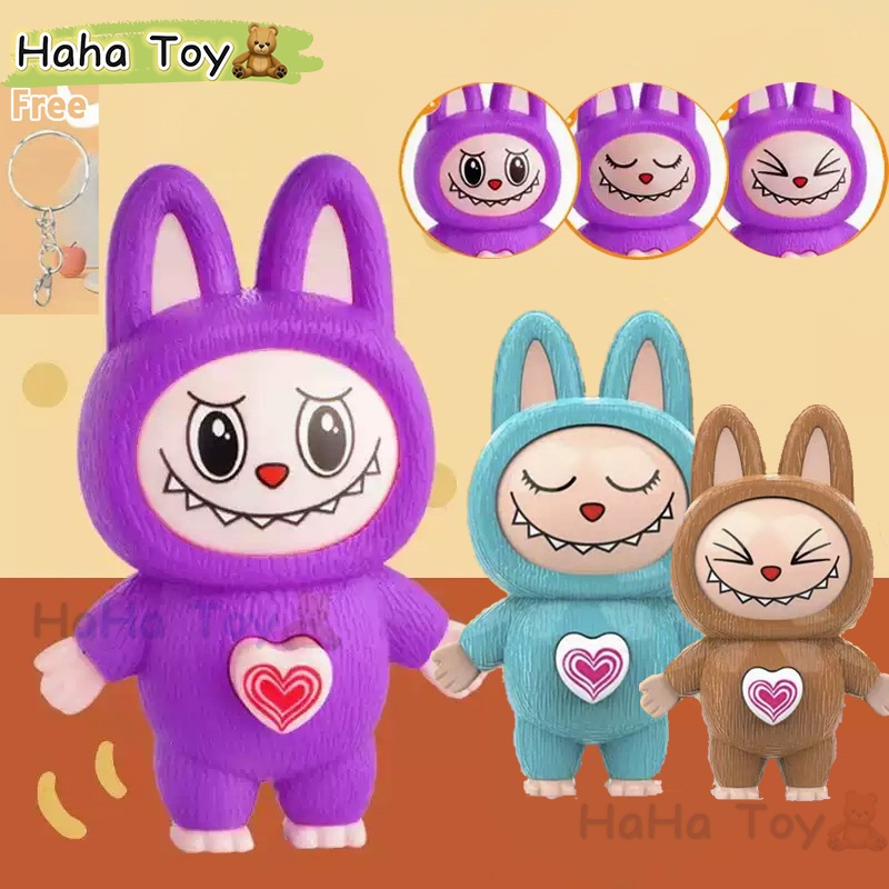 Jual HAHA TOY Boneka labubu mainan rotasi lucu mengubah emoji dengan ...