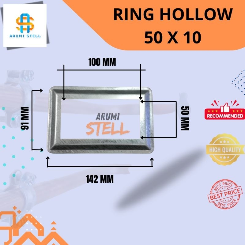 Jual Ring Hollow 50x100 mm Besar / Besi Plat Tapak Hollow minimalis ...