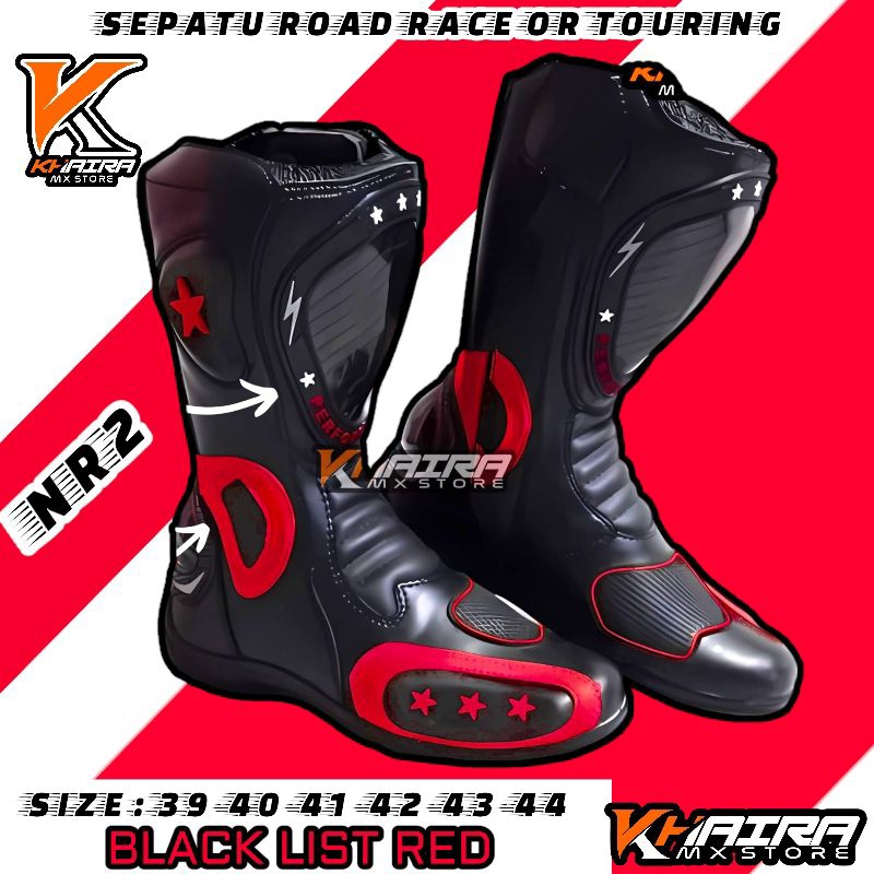 Jual Sepatu Balap Road Race OR Touring Motor/Boots Safety Bikers NR2 ...