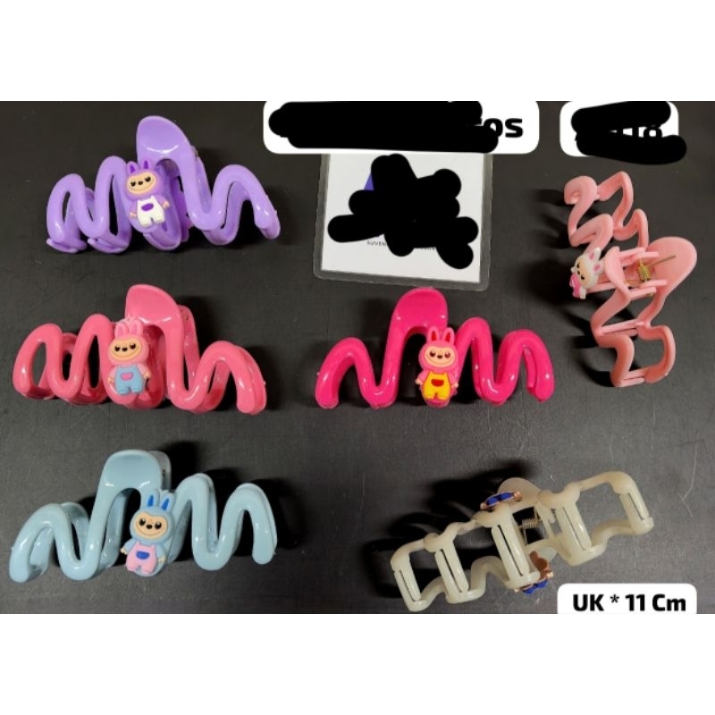 Jual 12 pcs jepit rambut labubu gelombang labubu jepit kuromi plastik ...