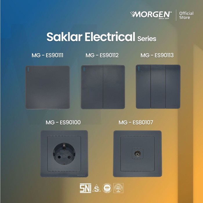 Jual MORGEN "Saklar MG-ES901 Electrical Series" IB Stop Kontak / Engkel ...