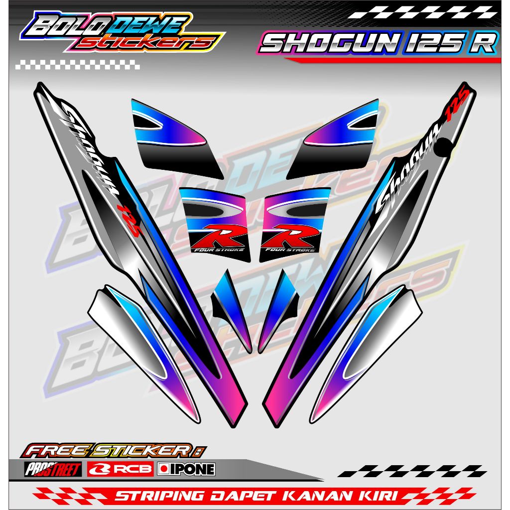 Jual STRIPING VARIASI SUZUKI SHOGUN 125 R / STICKER LIST MOTOR SUZUKI ...