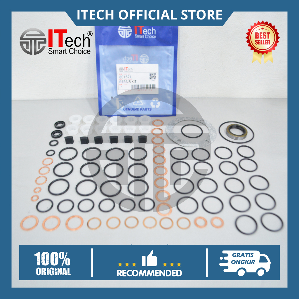 Jual Seal Gasket Kit Injection Pump Toyota Dyna Hino Dutro 130HT 801671 Asli ITech Packing ...