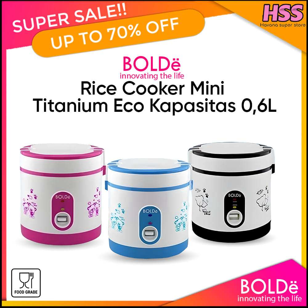 Jual Bolde Super Cook TITANIUM ECO Rice Cooker Mini Isi 0,6 Liter 100% ...