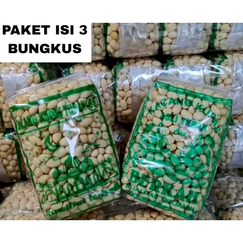 Jual paket isi 3 bungkus kacang kupas asli Tuban kualitas super kemasan ...