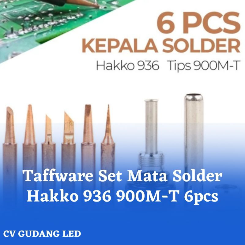 Jual Taffware Set Mata Solder Iron Tip Nonmagnetic Hakko 936 900M-T 6pcs | Shopee Indonesia