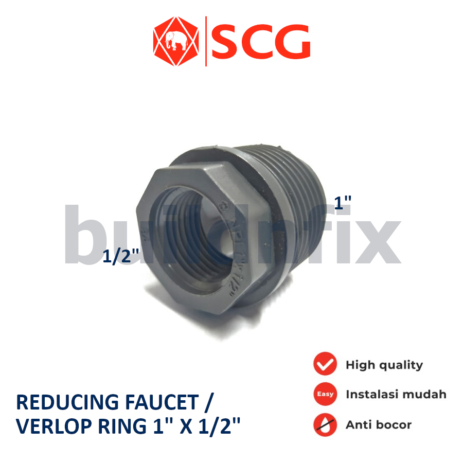Jual SCG VLOK RING / VERLOP REDUCING FAUCET PVC 1" X 1/2" AW | Shopee ...