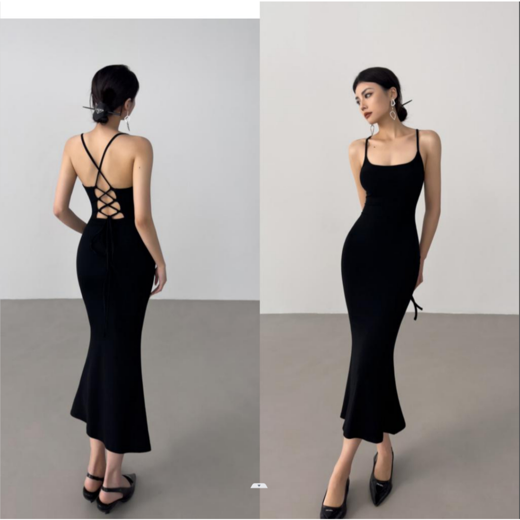 Jual black dress bodycon dress backless midi dress sexy pantai big size ...
