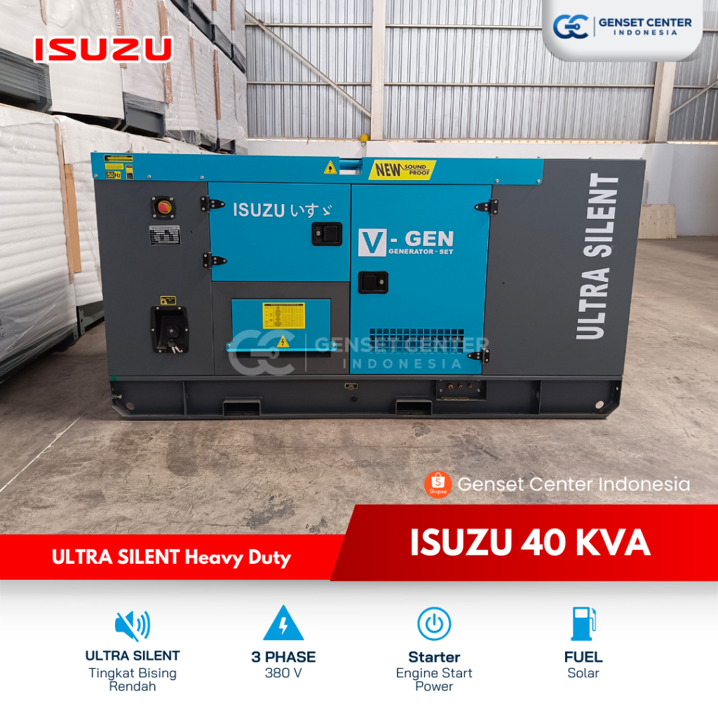 Jual Genset Isuzu - 40 KVA - Genset Silent Genset Industri - Genset ...