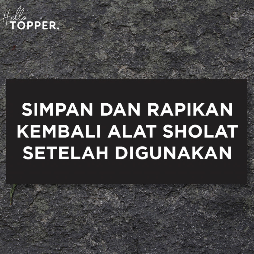 Jual Sign Akrilik Simpan Rapikan Alat Sholat | Sign Board Acrylic ...