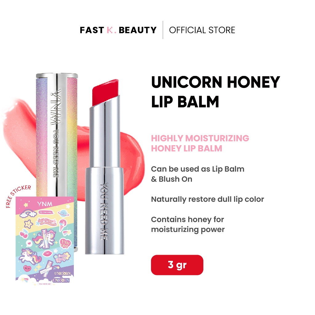 Jual YNM Unicorn Honey Lip Balm FREE DIY Sticker | Shopee Indonesia