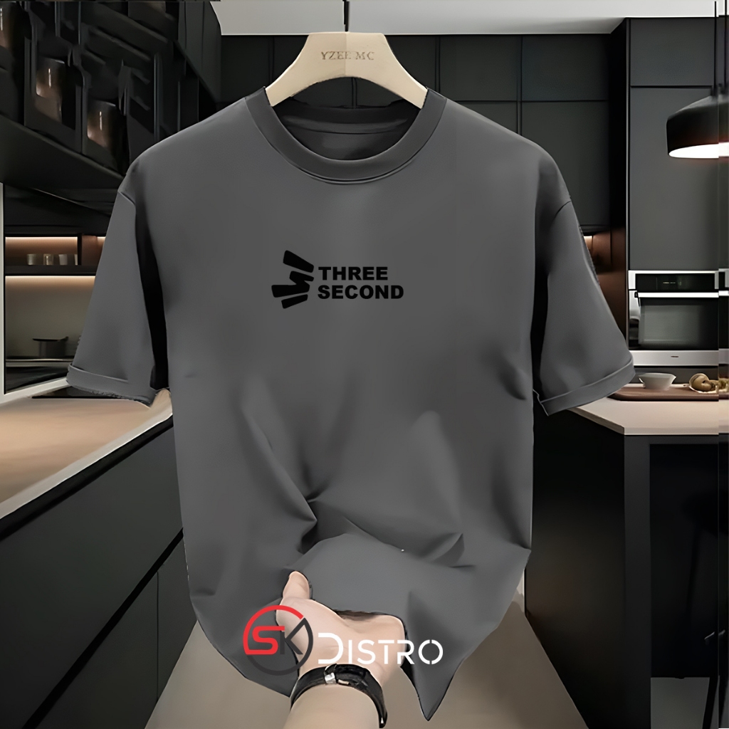 Jual T-Shrit !!! Kaos Distro Motif Three Second Text Hitam Quality Baju ...
