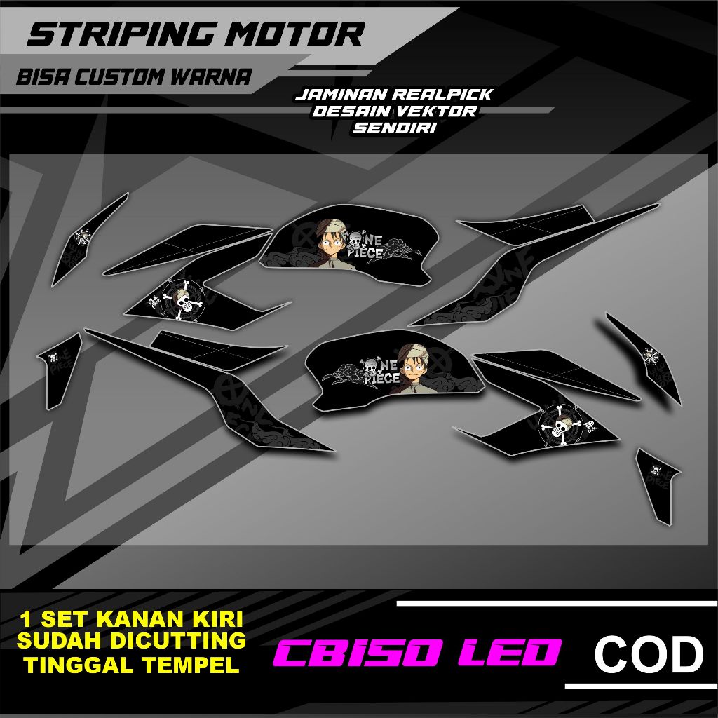 Jual STRIPPING MOTOR KEREN HONDA CB 150R LED LUFFY ONE PIECE MODE ...